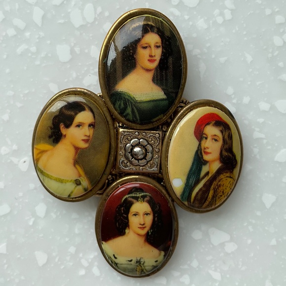 Jewelry | Vintage Portraits Brooch | Poshmark